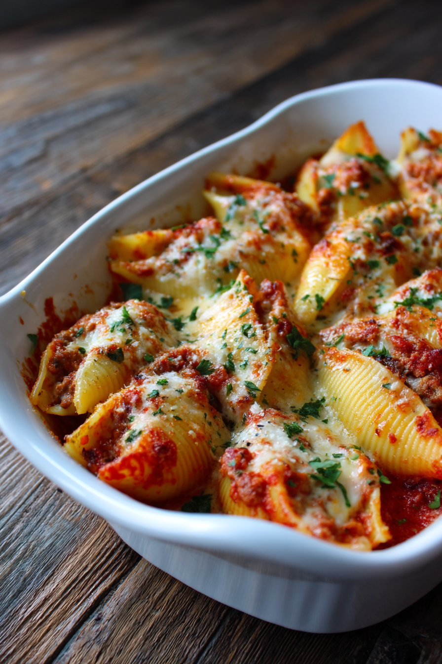 Creamy Ricotta Beef Stuffed Shells Pasta Recipe Delight