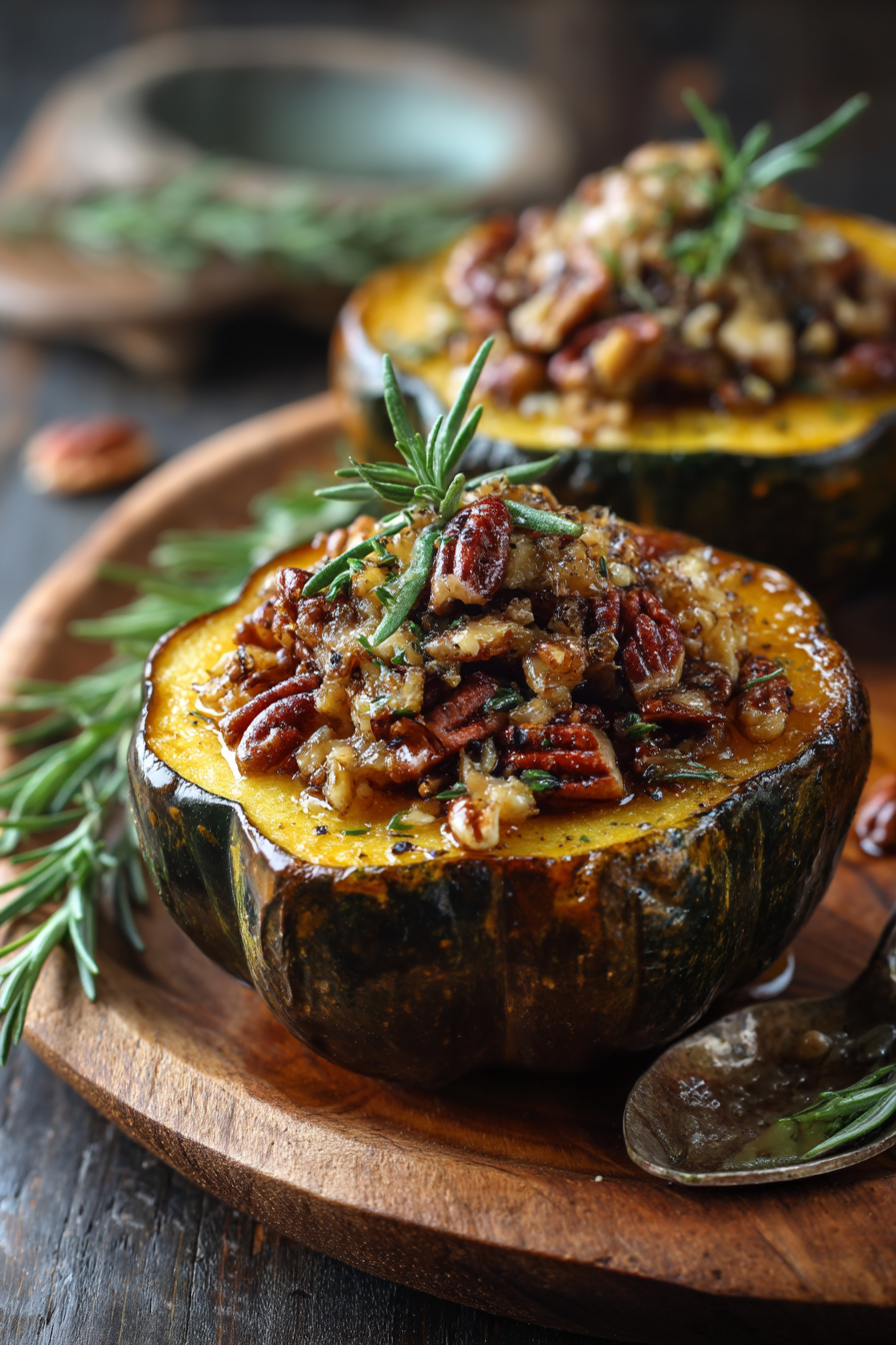 Maple Pecan Rosemary Acorn Squash: A Flavorful Recipe Delight
