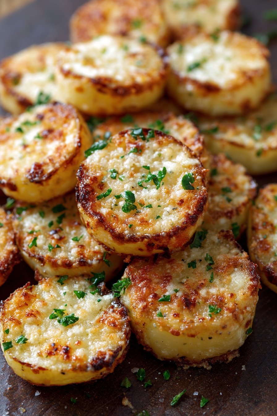Mini Baked Parmesan Potato Rounds: Crispy, Cheesy Delight