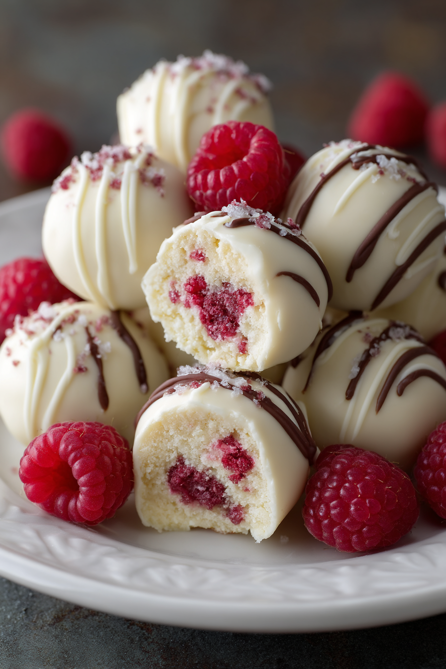 Delicious White Chocolate Raspberry Cheesecake Balls Recipe
