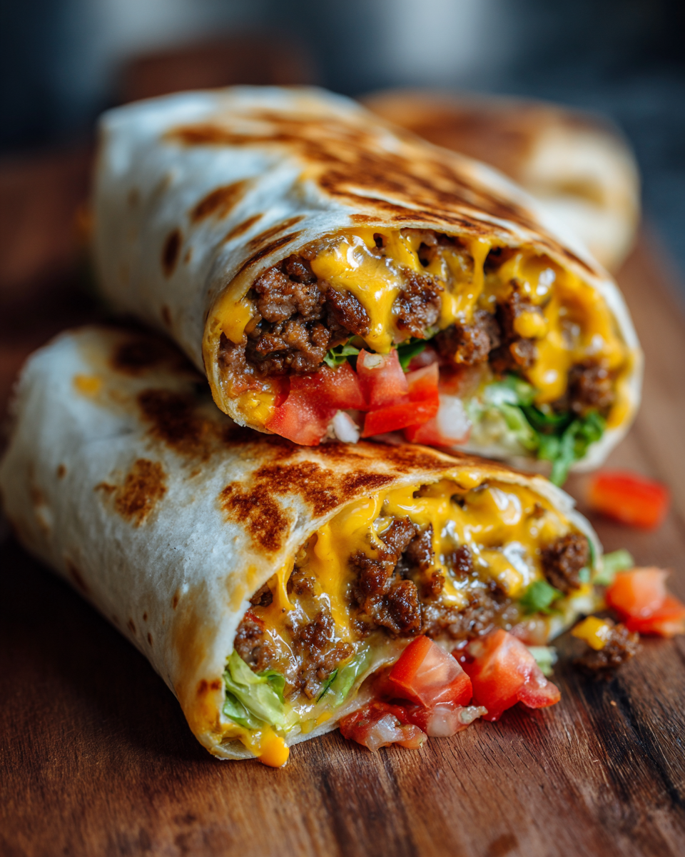 Sizzle Up Delicious Cheeseburger Burritos at Home