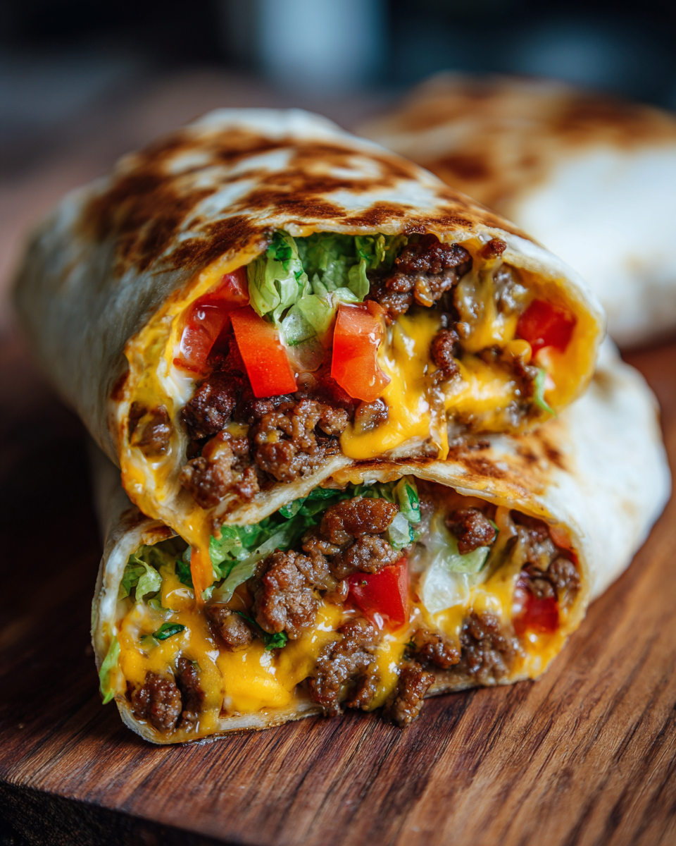 Sizzle Up Delicious Cheeseburger Burritos at Home