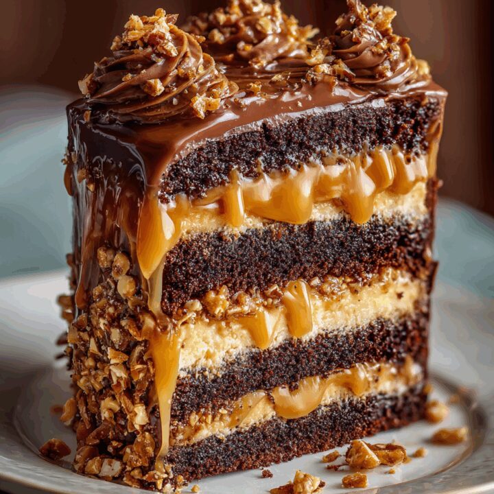 Indulge in Chocolate Caramel Toffee Crunch Cake Recipe