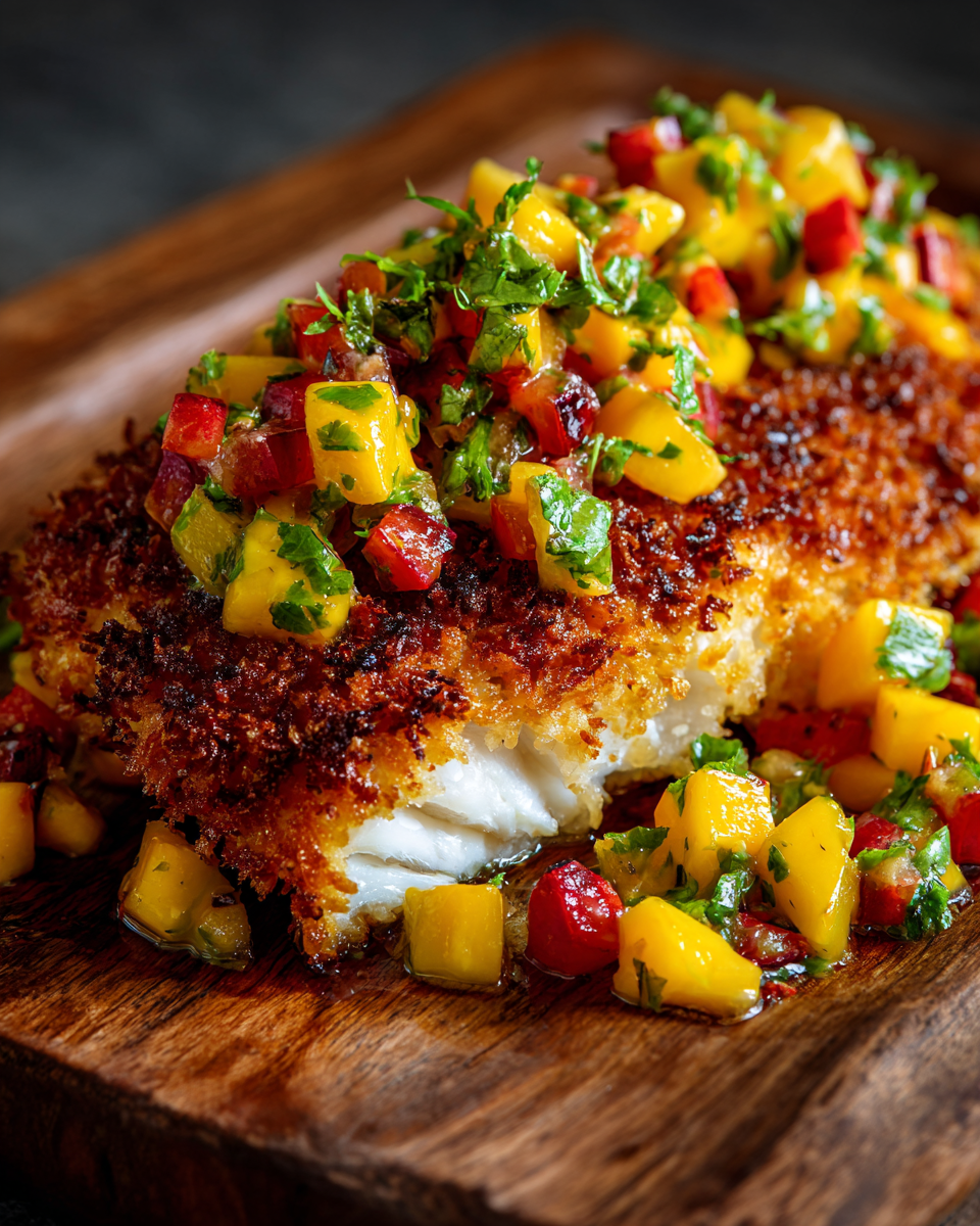 Coconut Crusted Fish with Mango Salsa for Quick Gourmet Meals