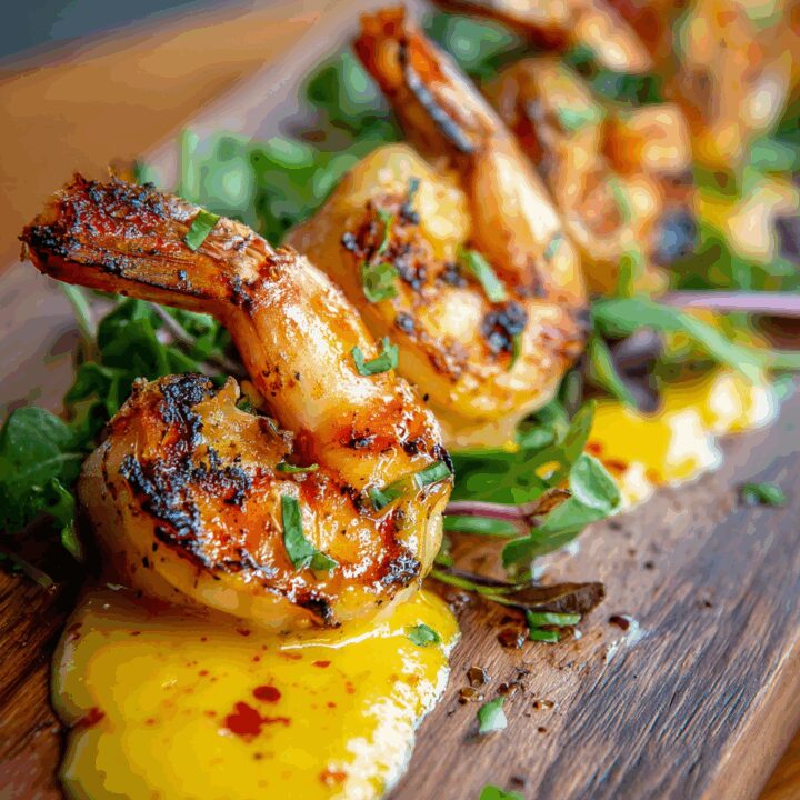 Grilled Shrimp with Spicy Mango Lime Coulis Recipe