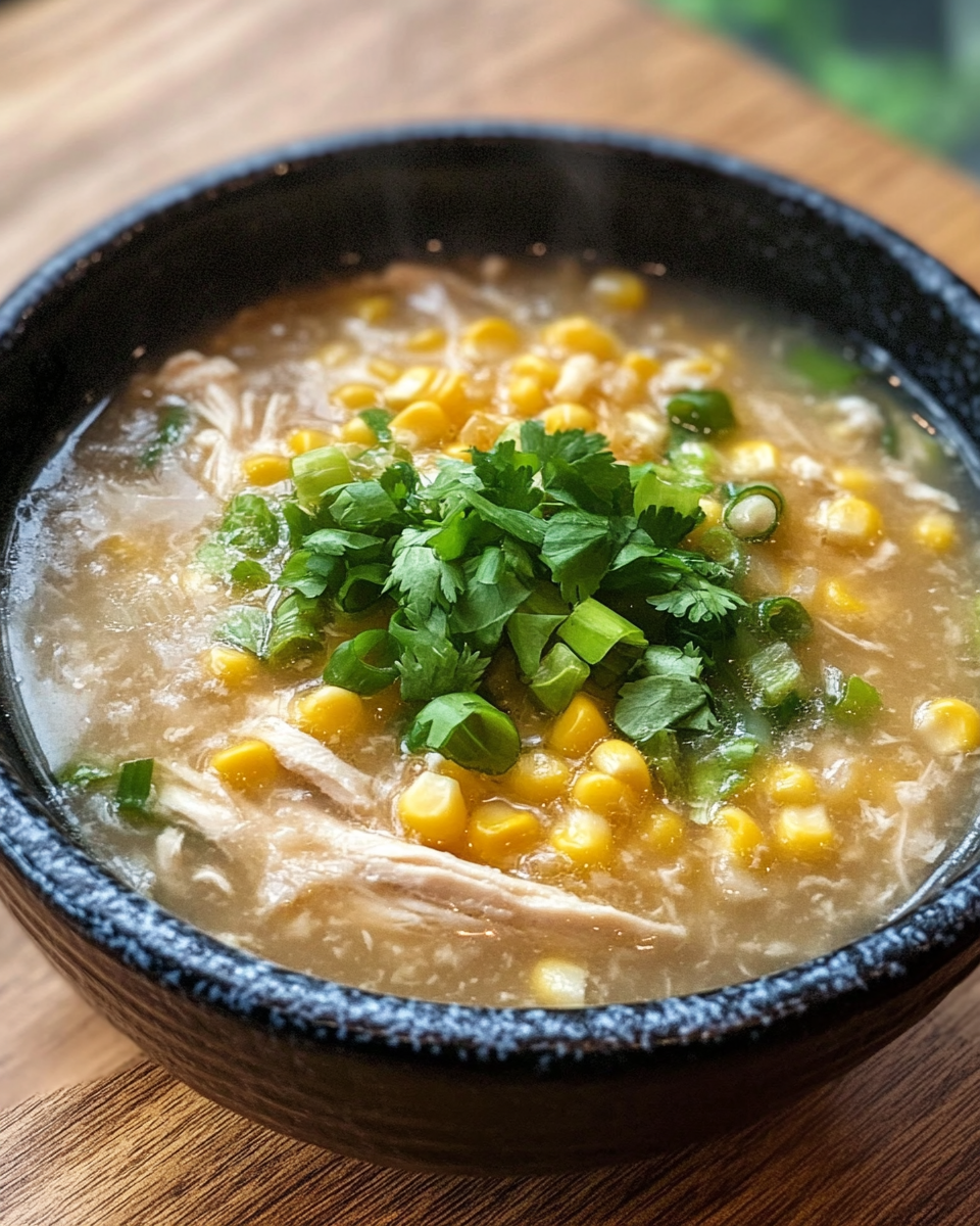 Chinese Corn Soup with Chicken - My Coffee Has Butter