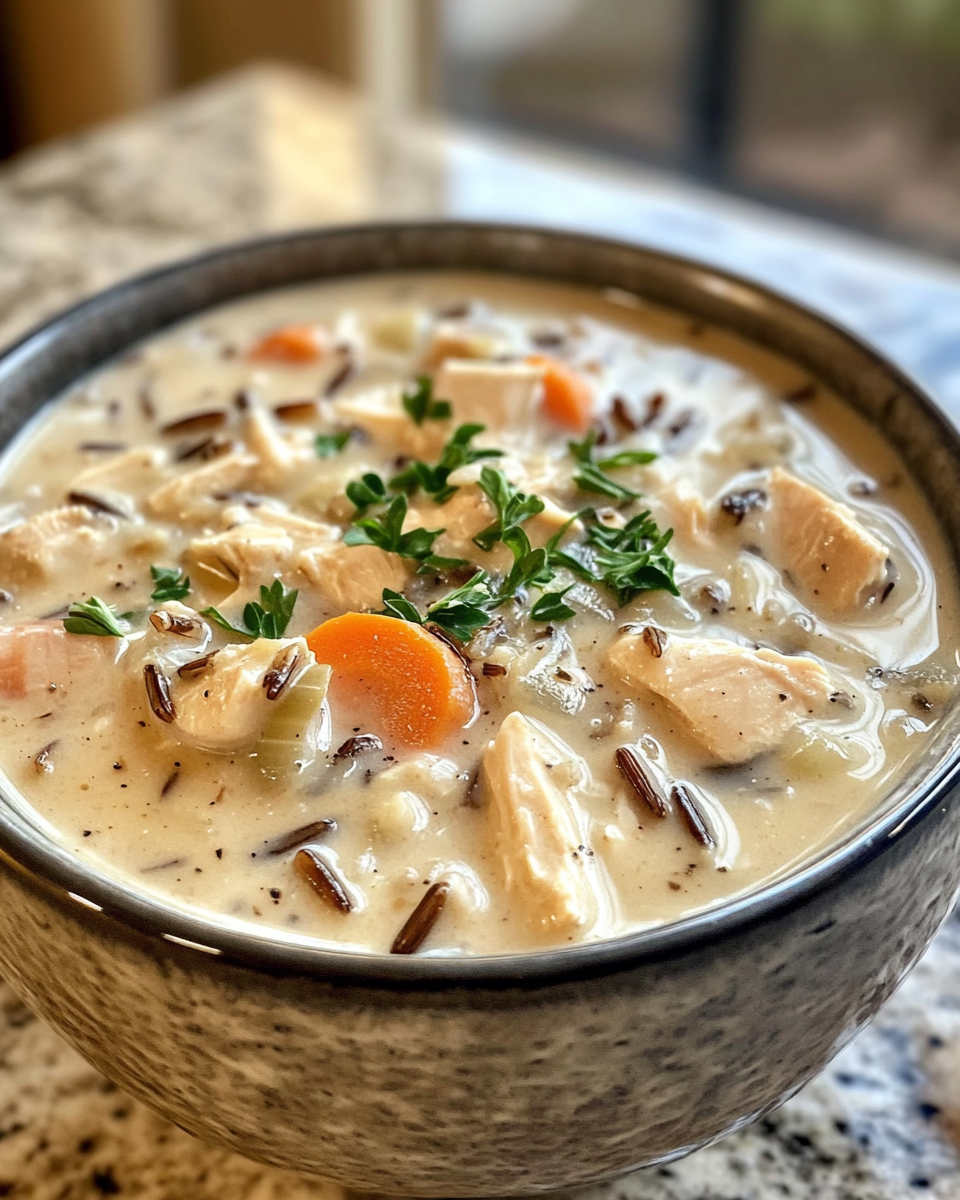 Creamy Turkey Wild Rice Soup - My Coffee Has Butter