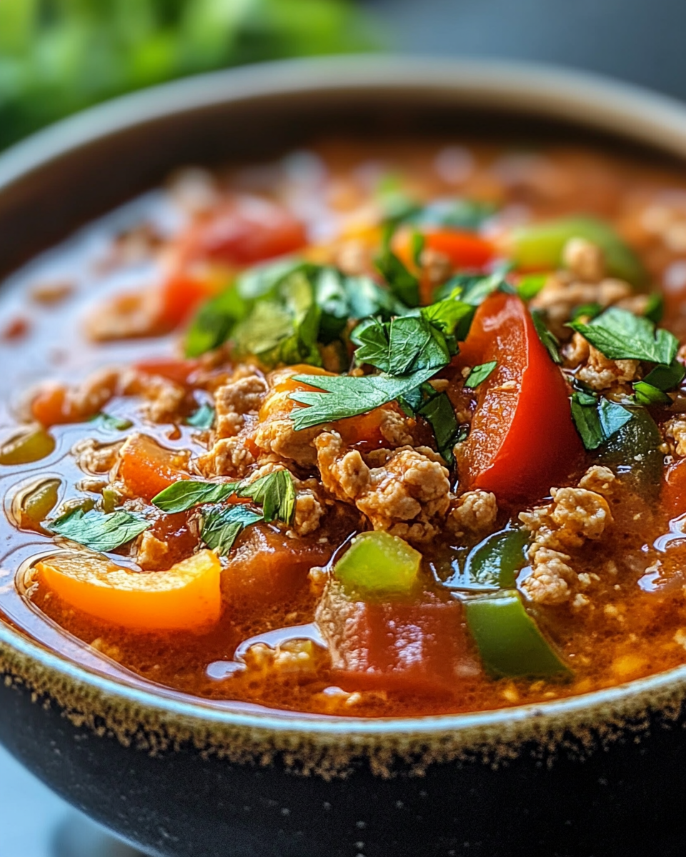 Stuffed Pepper Soup - My Coffee Has Butter