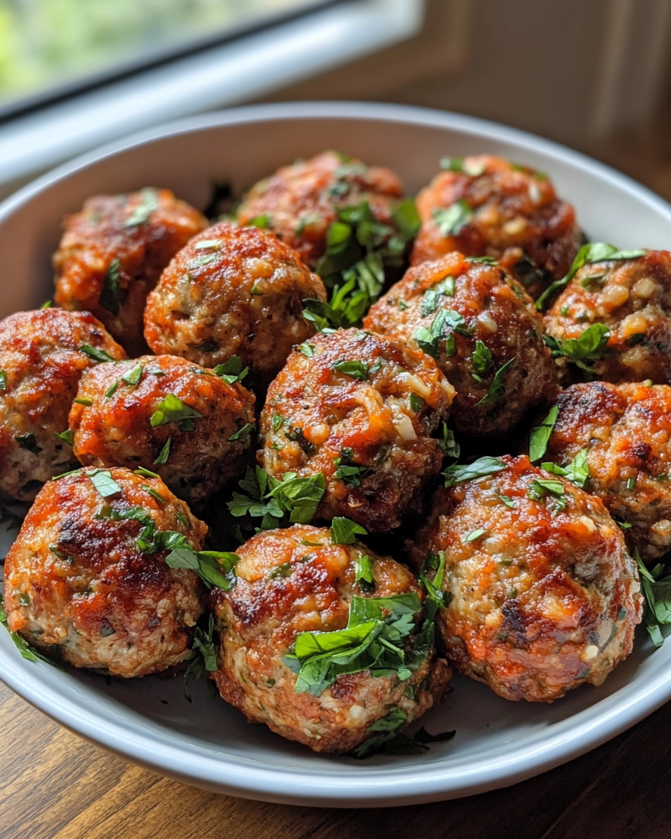Turkey Feta Meatballs - My Coffee Has Butter