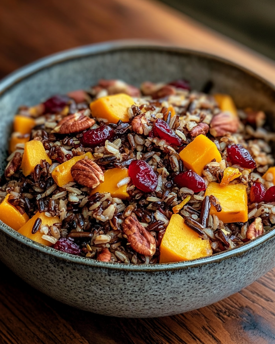 Wild Rice with Butternut Squash, Cranberries and Pecans - My Coffee Has ...