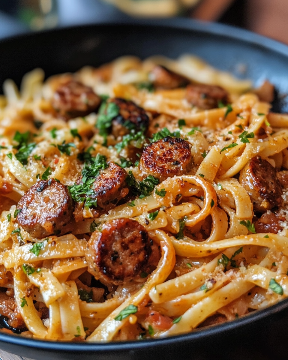 Cajun Sausage Pasta - My Coffee Has Butter