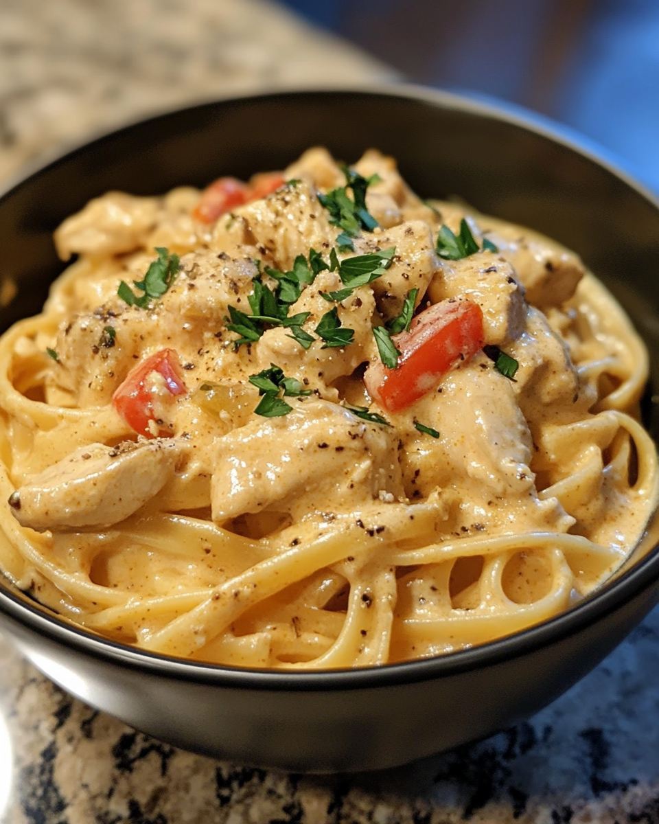 Crock Pot Creamy Cajun Chicken Pasta - My Coffee Has Butter
