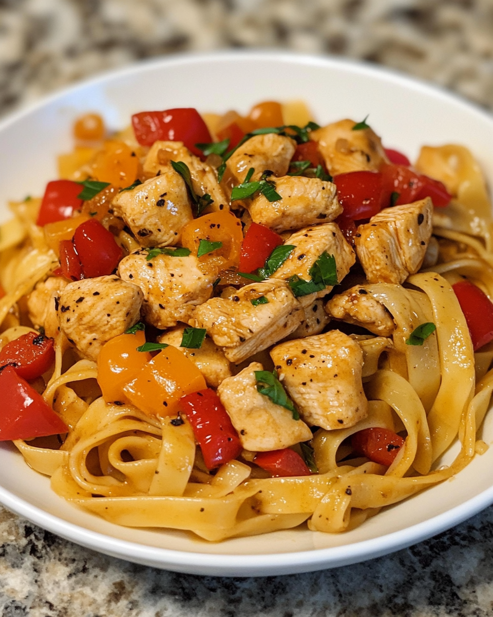 Easy Honey Pepper Chicken Pasta Recipe for Dinner - My Coffee Has Butter