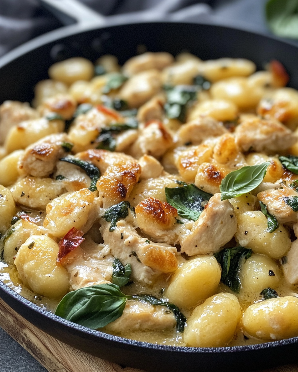 Garlic Chicken Gnocchi Skillet - My Coffee Has Butter