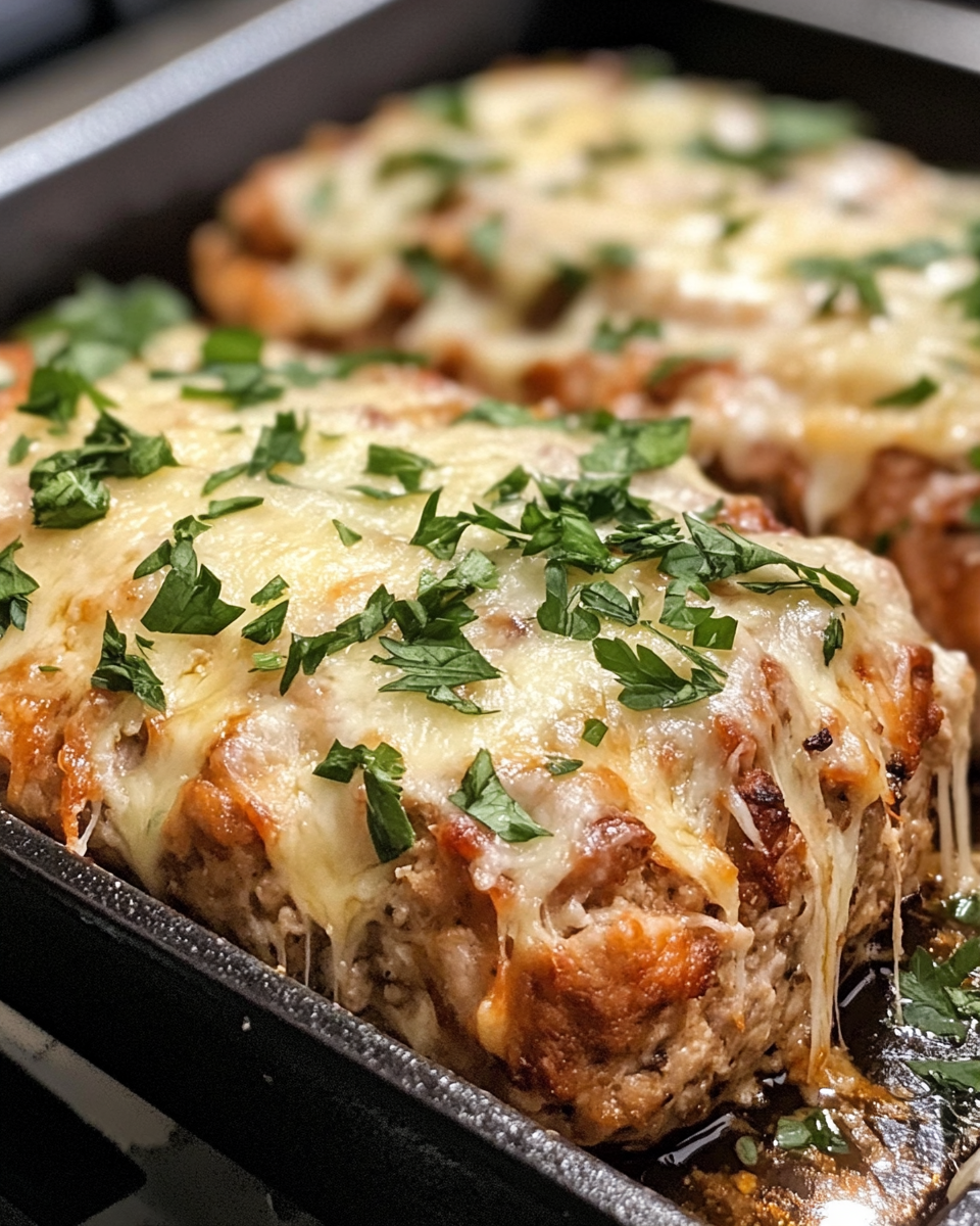 Garlic Parmesan Chicken Meatloaf - My Coffee Has Butter