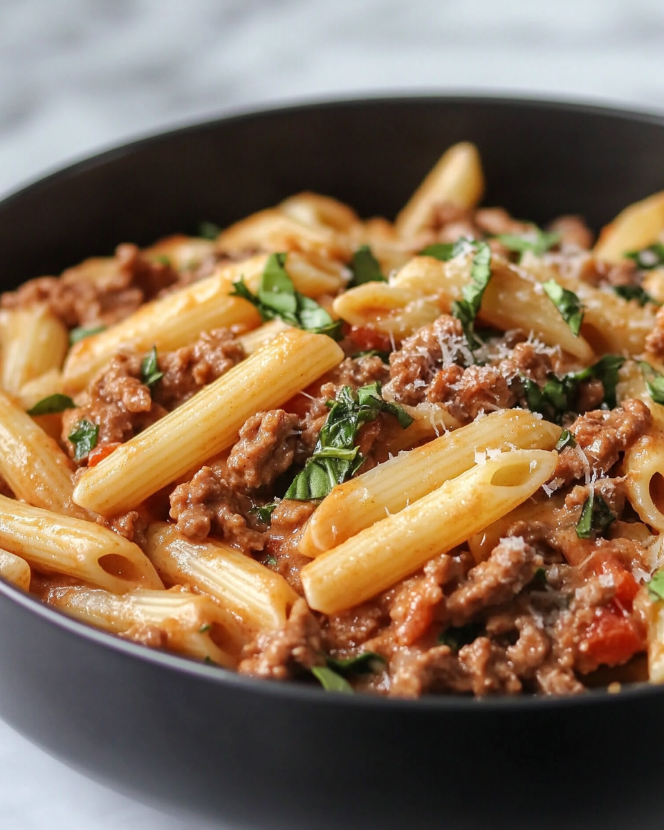 High Protein Creamy Beef Pasta Recipe For Quick Weeknight Dinners - My ...