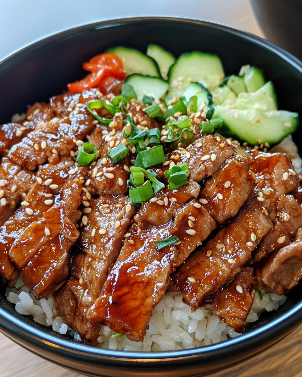 Honey Garlic Pork Rice Bowl - My Coffee Has Butter