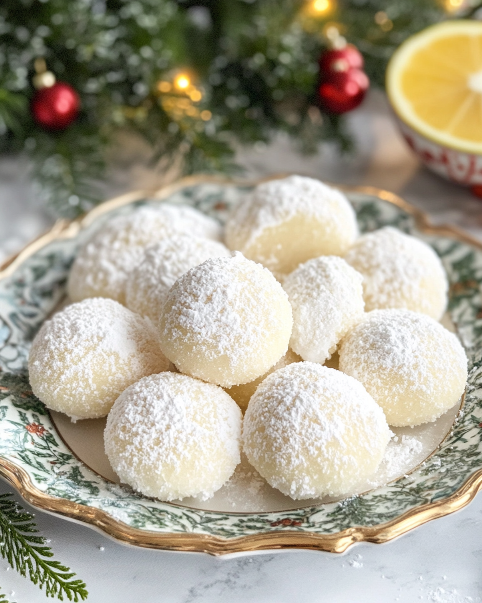 Lemon Cream Snowball Cookies Melt In Your Mouth Holiday Magic - My ...