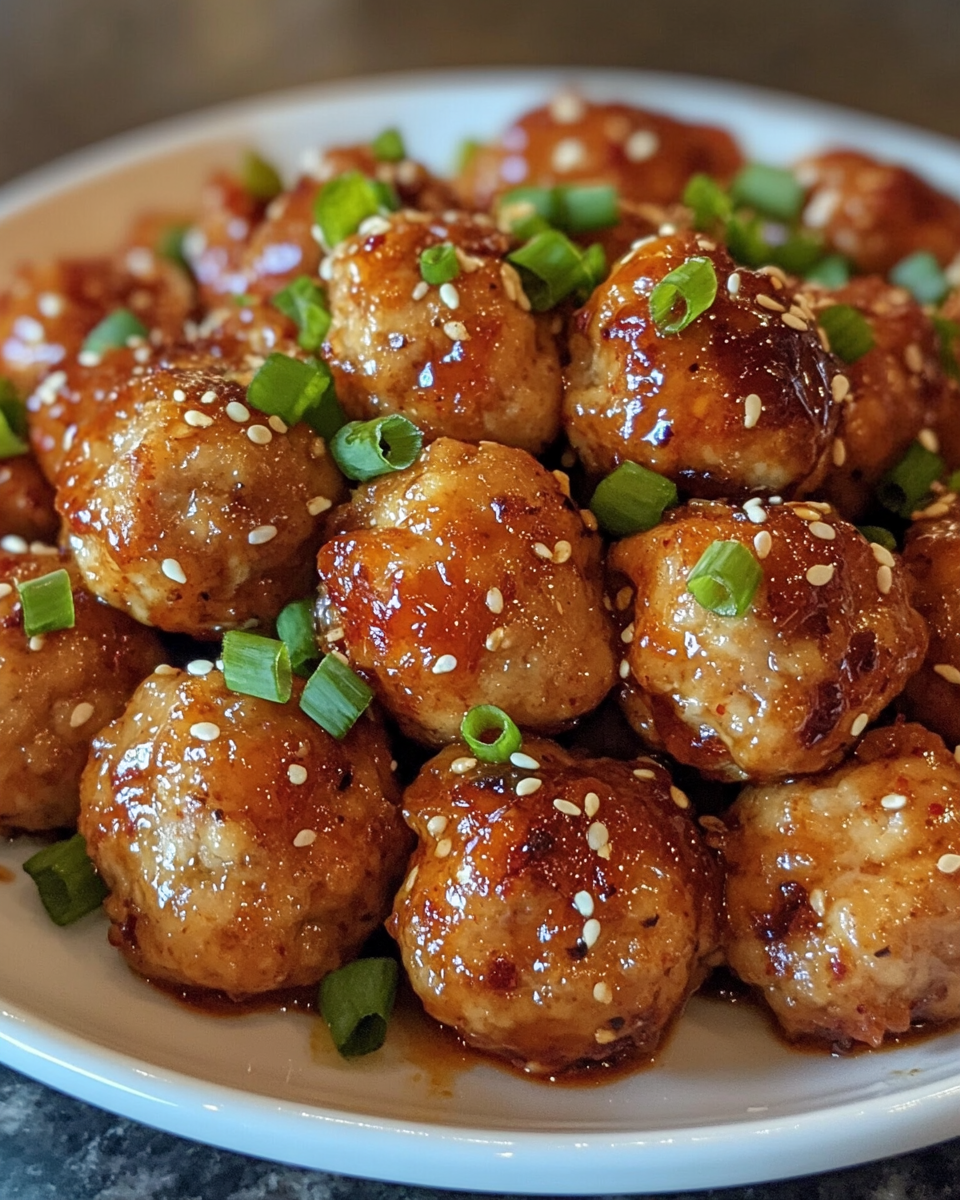 Sweet Spicy Korean Chicken Meatballs - My Coffee Has Butter