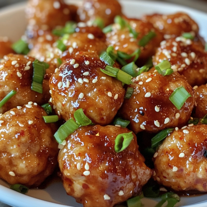 Sweet Spicy Korean Chicken Meatballs - My Coffee Has Butter